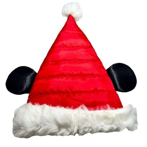 Disney | Accessories | New Disney Parks Mickey Mouse Santa Hat Puffer ...